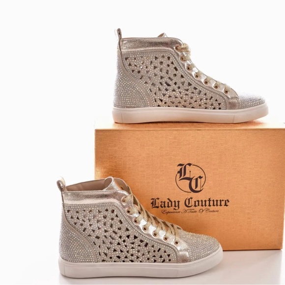 Lady Couture | Shoes | Lady Couture Rhinestone Sneakergold | Poshmark